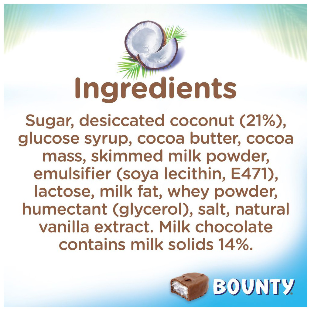 BOUNTY MINIS (15PC) POUCH 427.5g x12 | Snack Circus INC