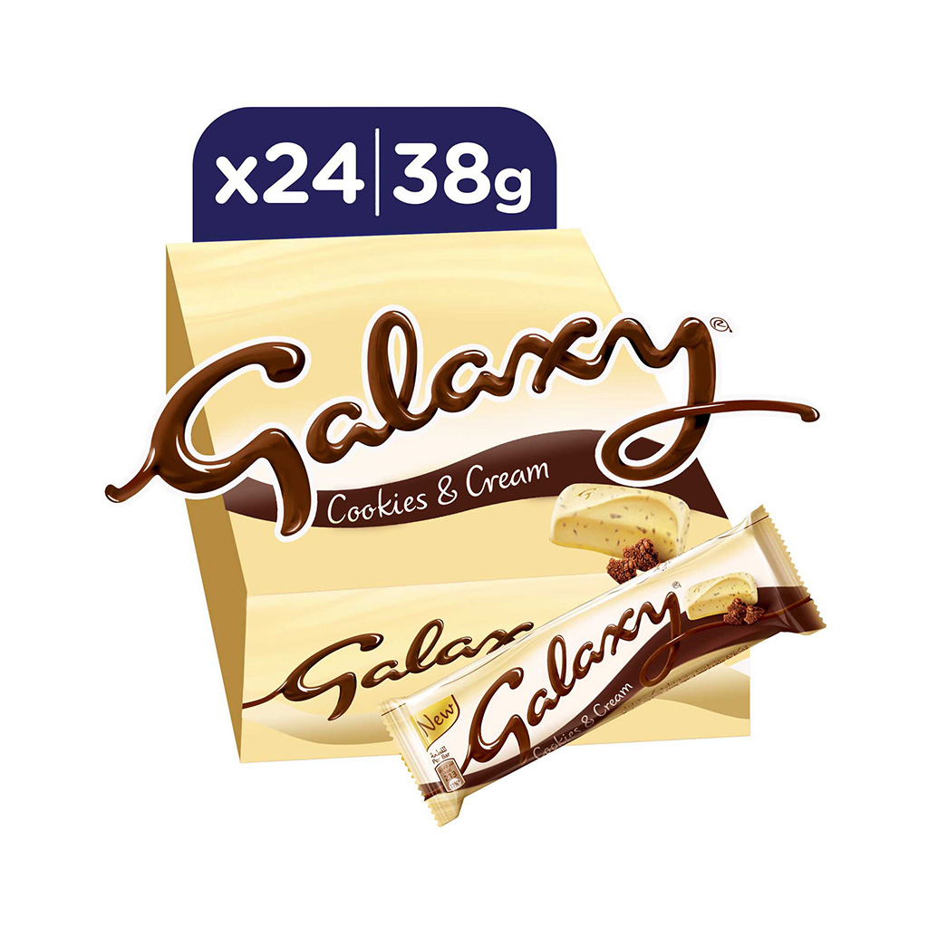 Galaxy® Cookies & Cream 38g x24 | Snack Circus INC