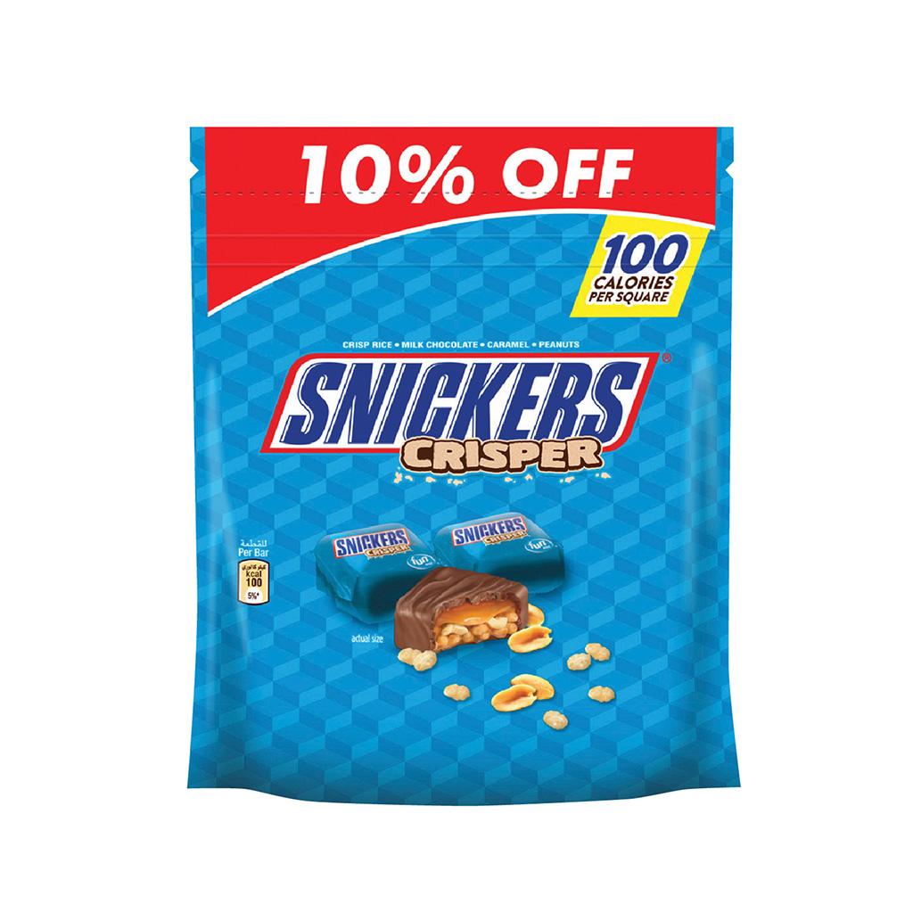 Snickers™ Crisper (18pcs) Pouch 360g x9 | Snack Circus INC