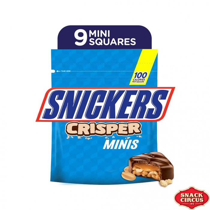 Snickers™ Crisper Chocolate Mini (9pcs) Bars Pouch 180g x12 | Snack ...