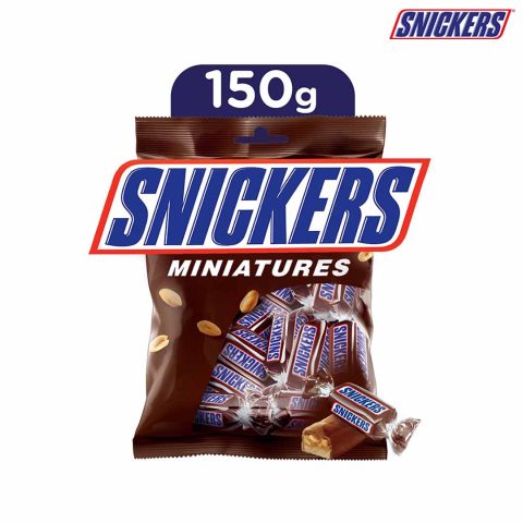 Snickers™ Miniatures Chocolate Mini Bars Pouch 150g x24 | Snack Circus INC