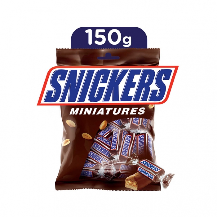 Snickers™ Miniatures Chocolate Mini Bars Pouch 150g x24 | Snack Circus INC