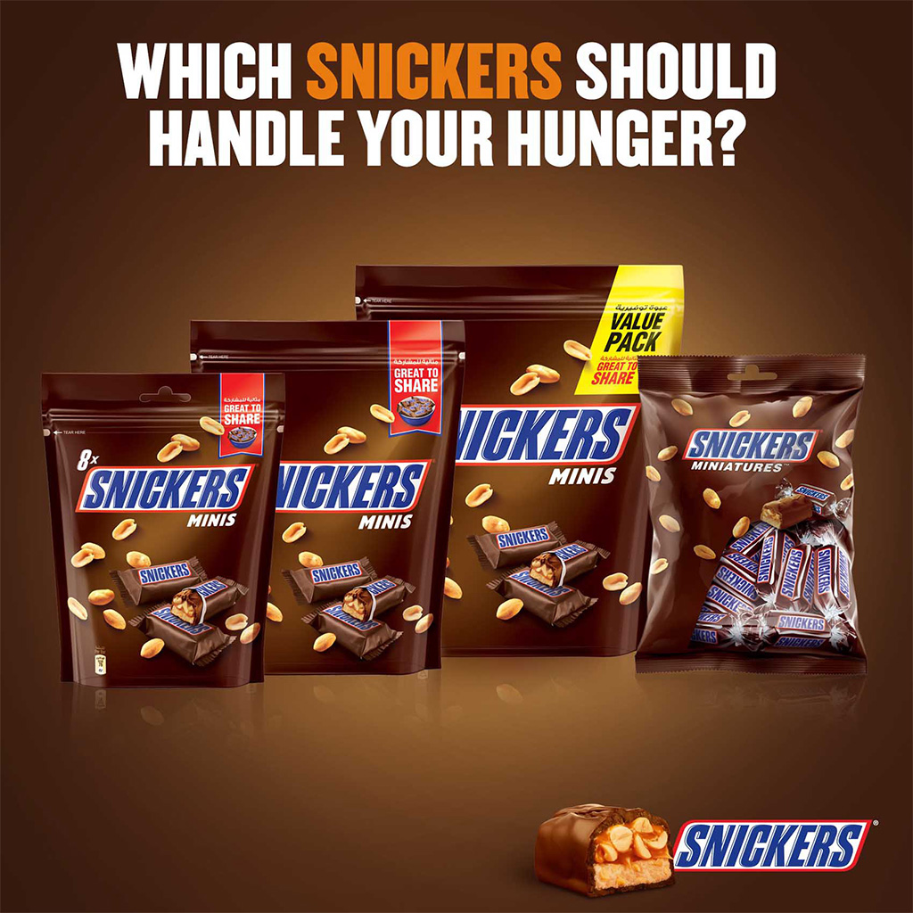 Snickers™ Miniatures Chocolate Mini Bars Pouch 150g x24 | Snack Circus INC