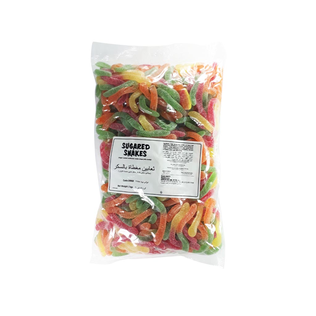Sugared Snakes Gummy Bag of 2kg | Snack Circus INC