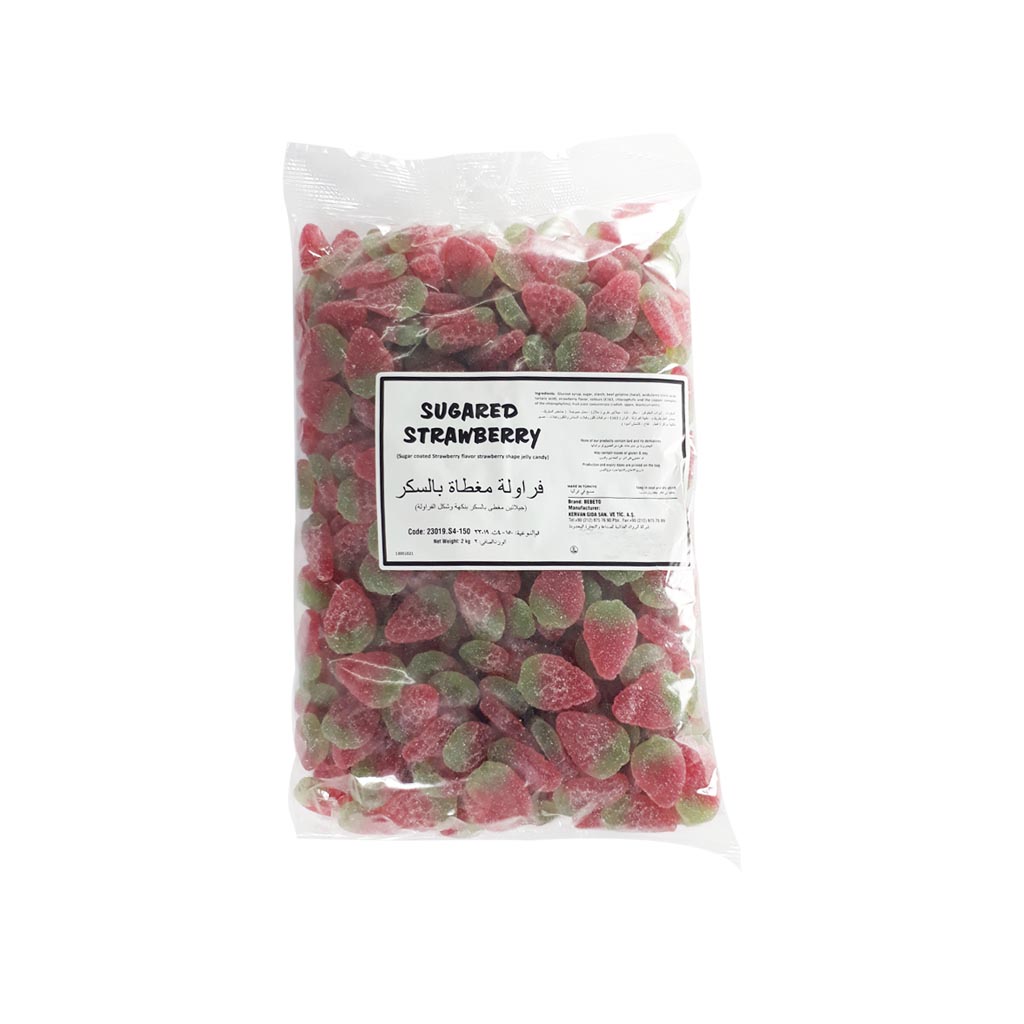 Sugared Strawberry Gummy Bag of 2kg | Snack Circus INC