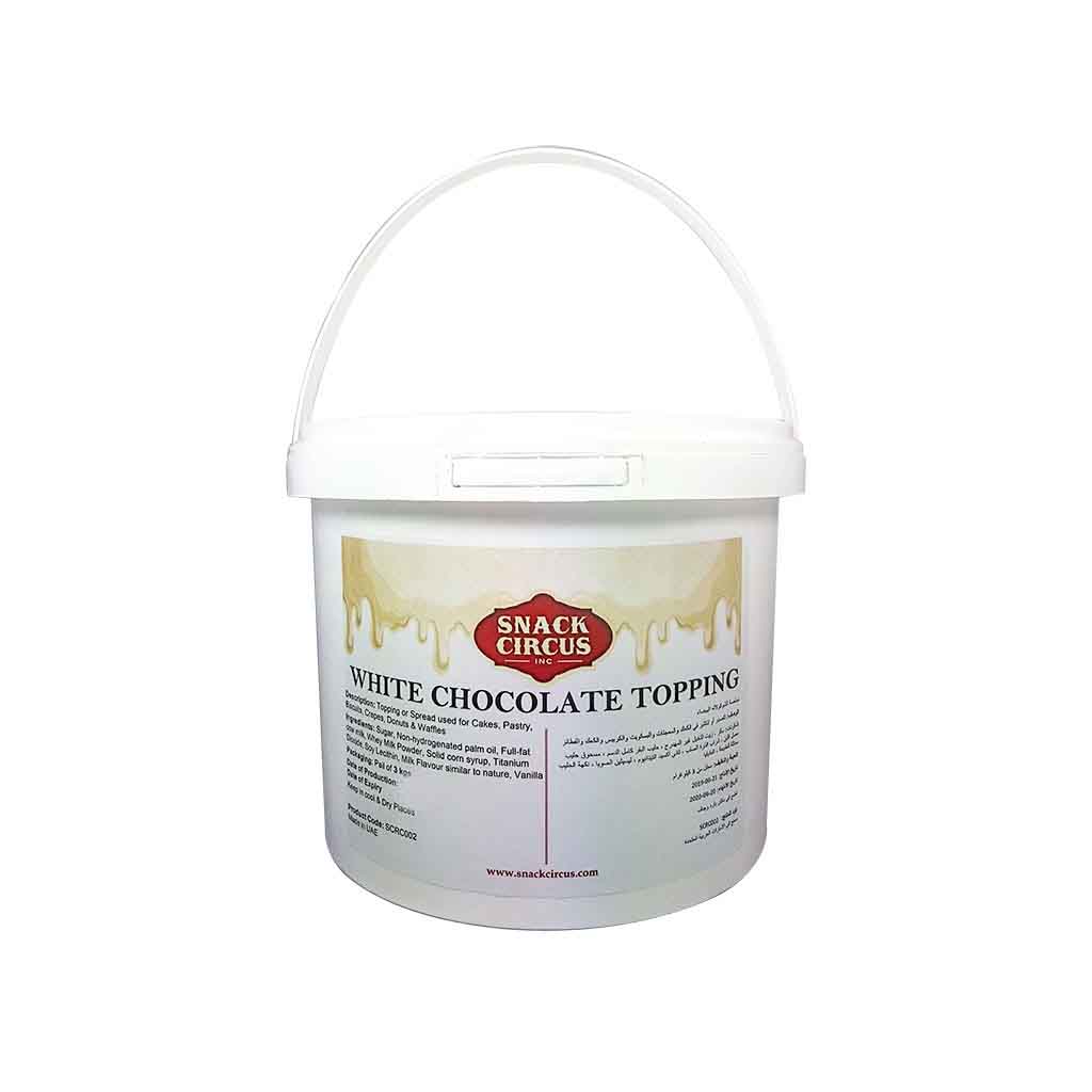 White Chocolate Topping 3kg | Snack Circus INC
