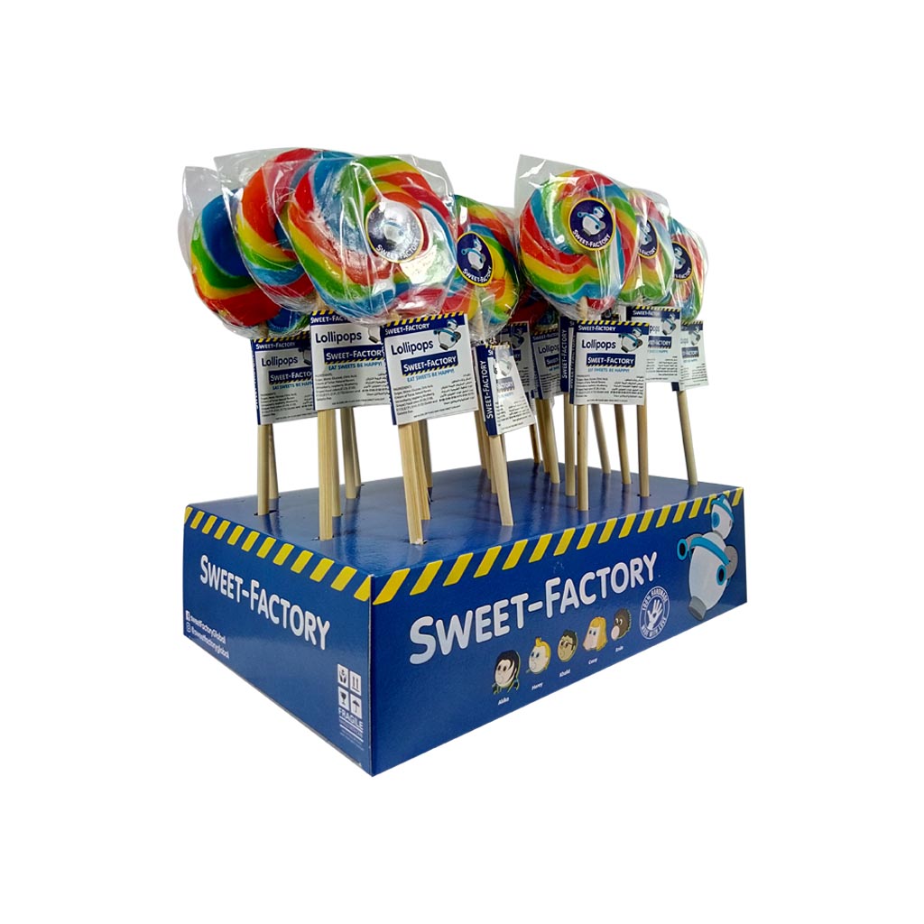 Round Lollipops 40g (Box of 25pcs x 4trays) 100pcs | Snack Circus INC