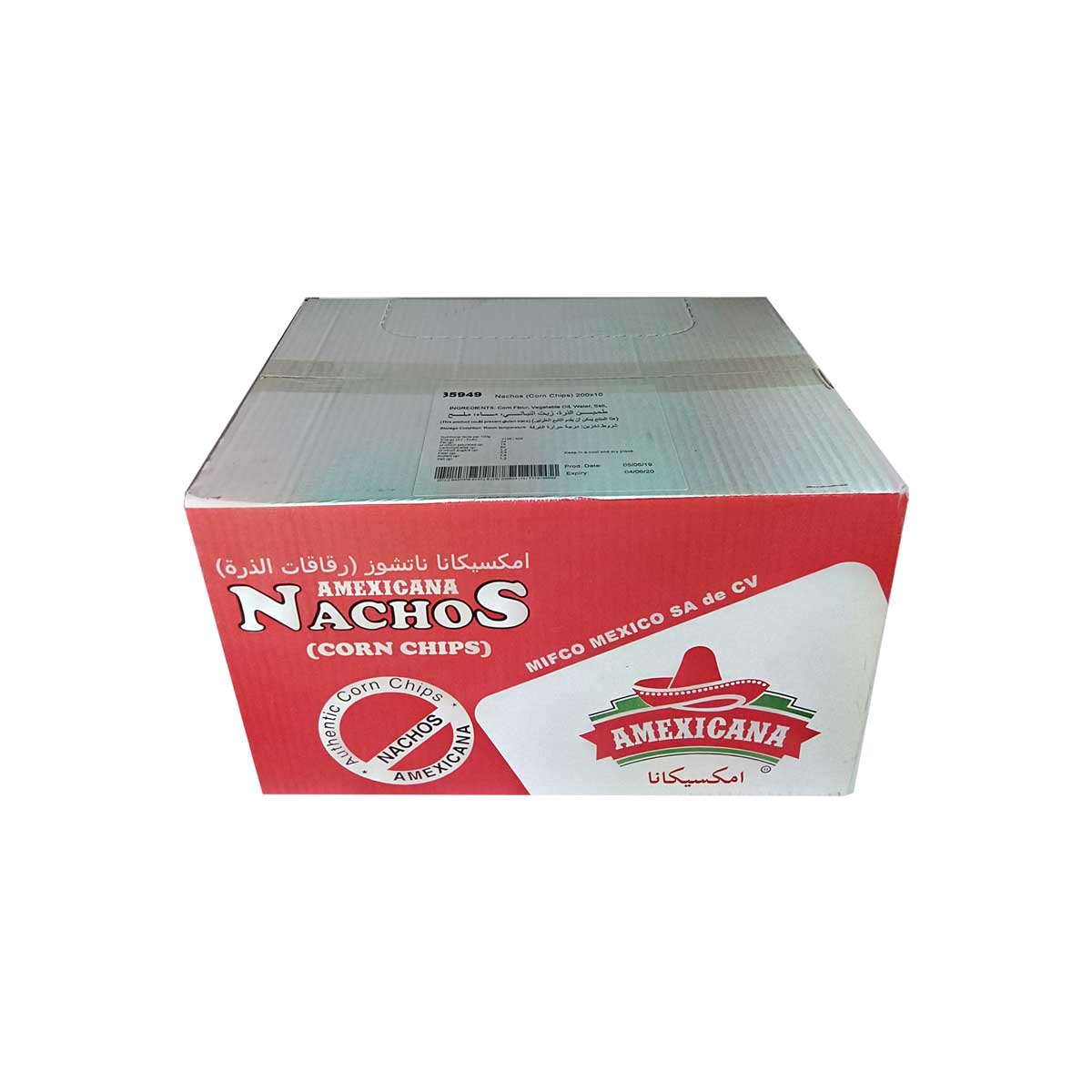 Nachos (Corn Chips) Salted 200gr Box of 10 | Snack Circus INC