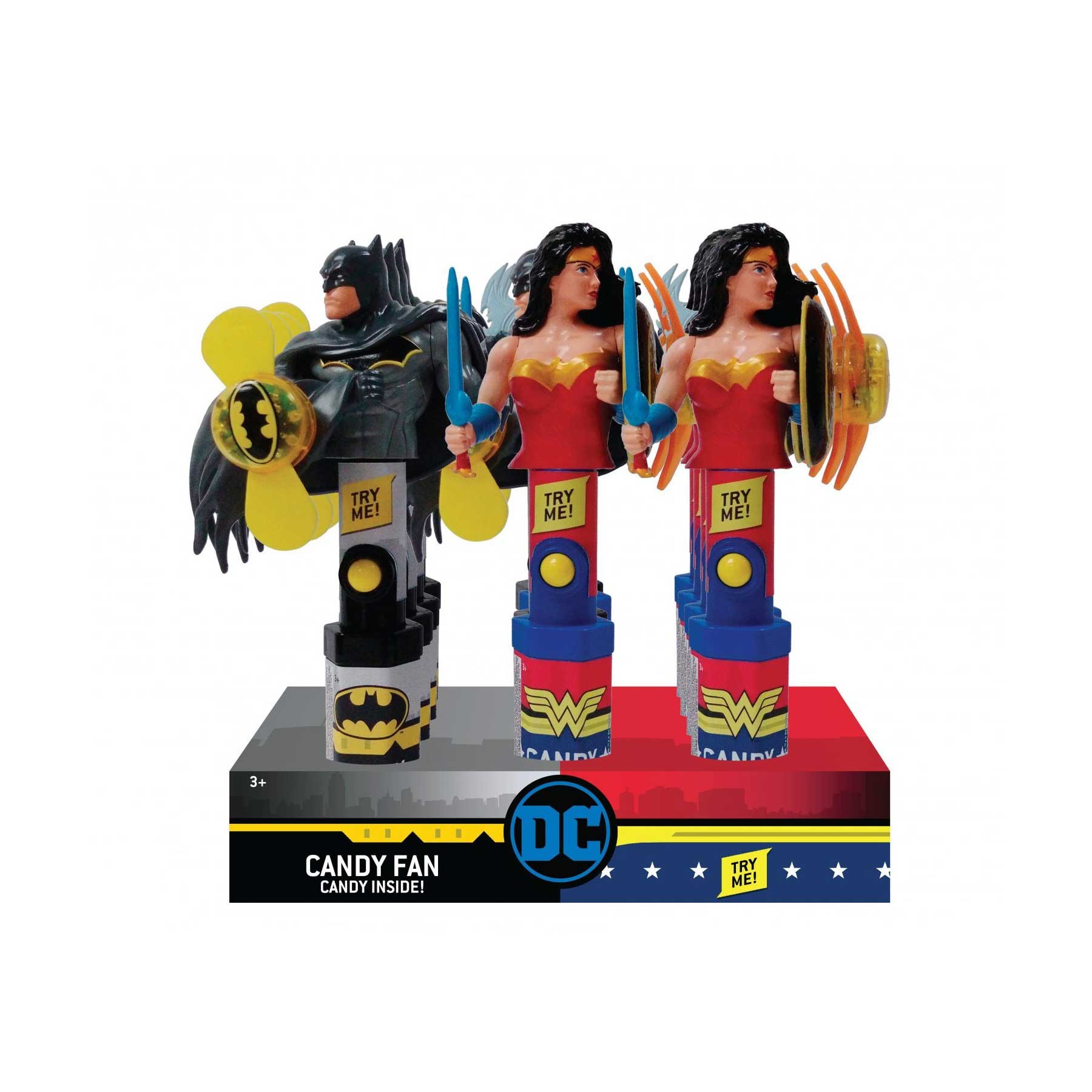 Batman & Wonder Woman Candy Fan (Box of 12) – Snack Circus INC
