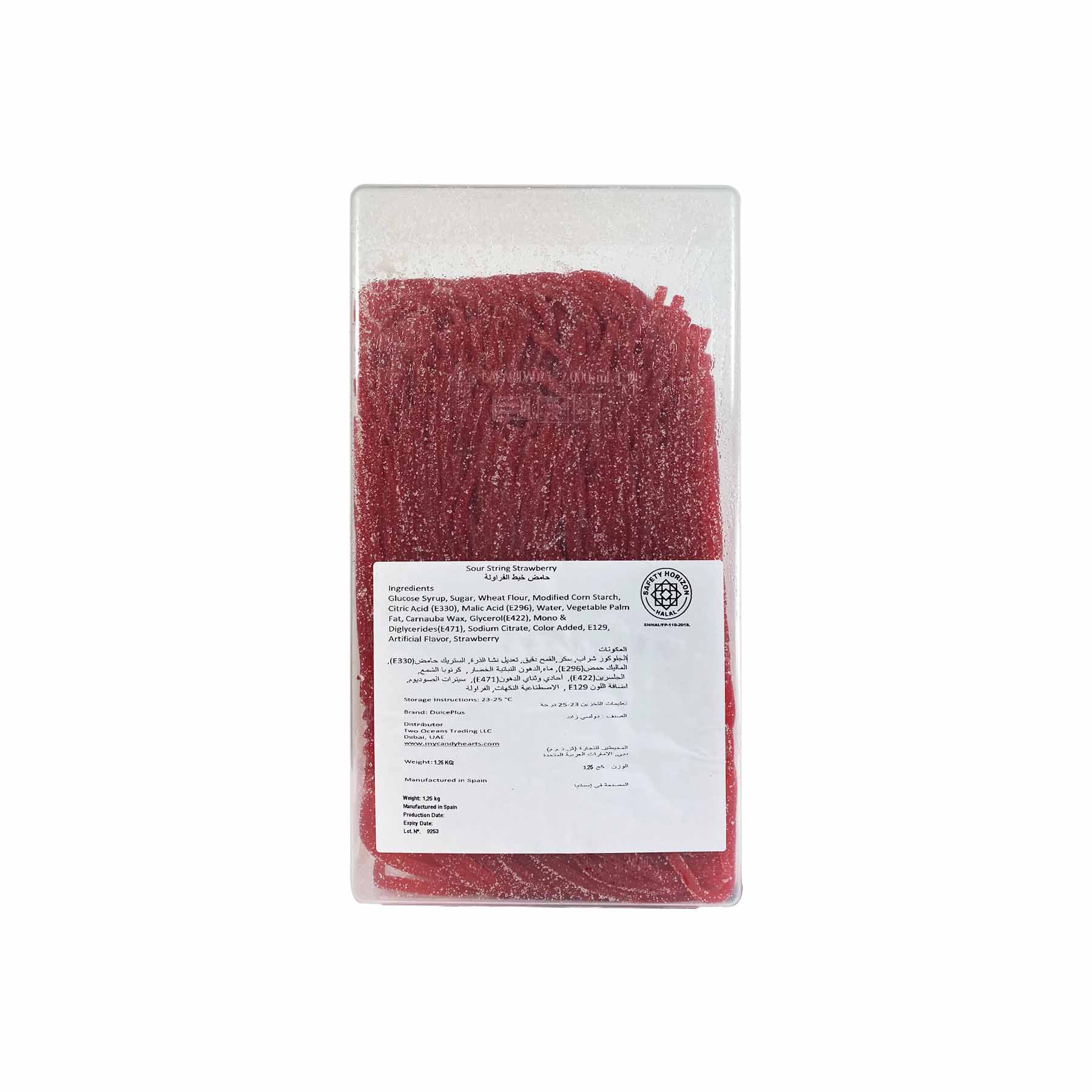 Sour String Strawberry Gummy Bag of 1.25kg | Snack Circus INC